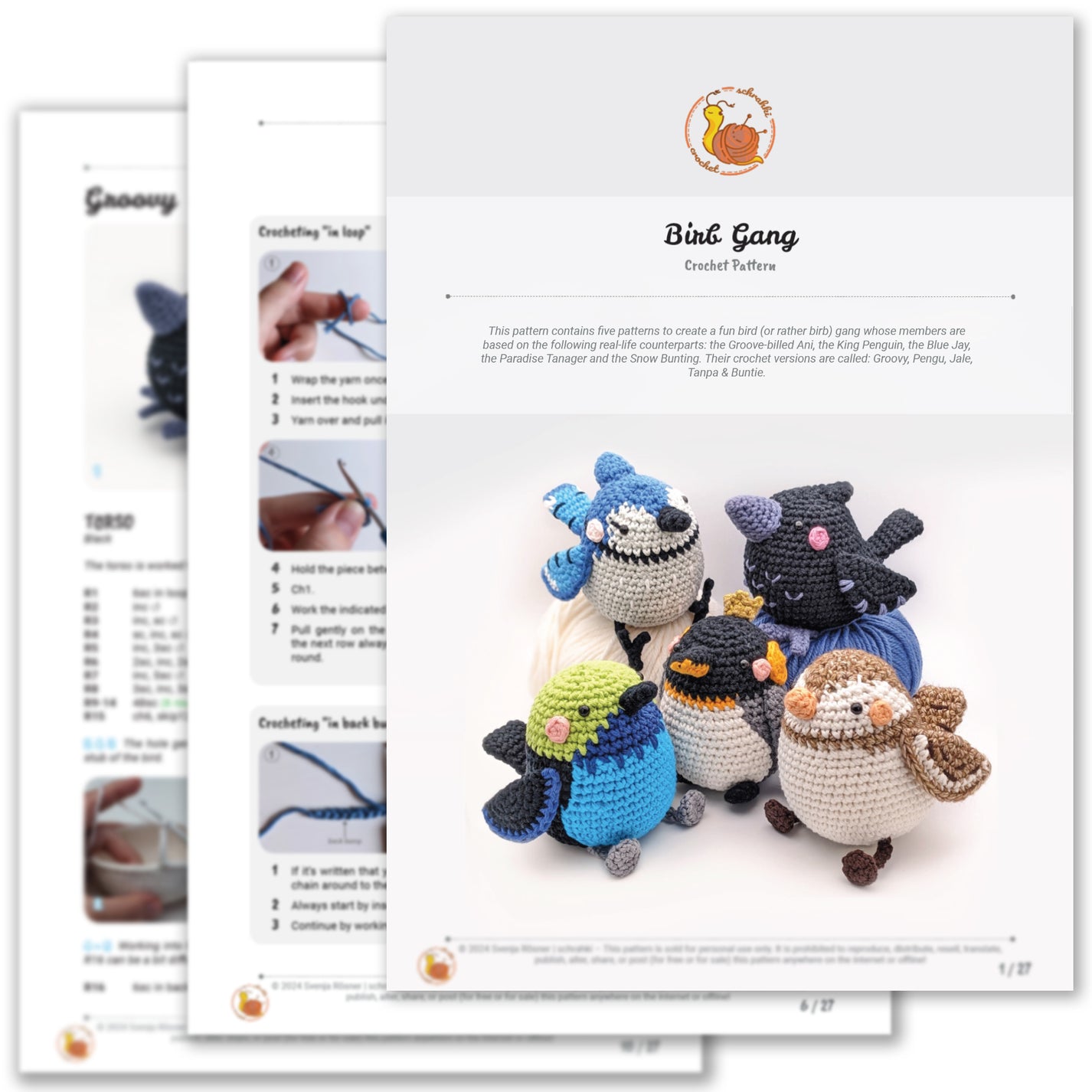 Bird (Birb) Gang - Digital Crochet Pattern – schrahki